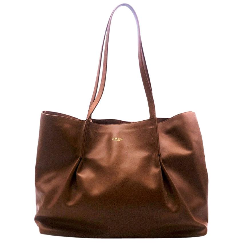 Nina Ricci Brown Ondine Tote Bag at 1stDibs