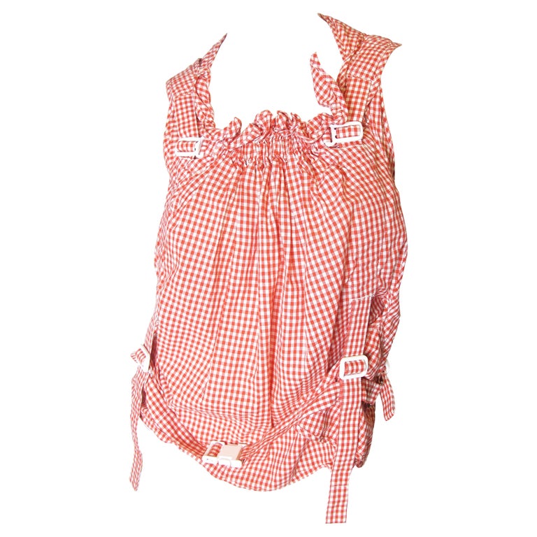 Junya Watanabe Gingham Parachute Top, 2002 For Sale at 1stDibs