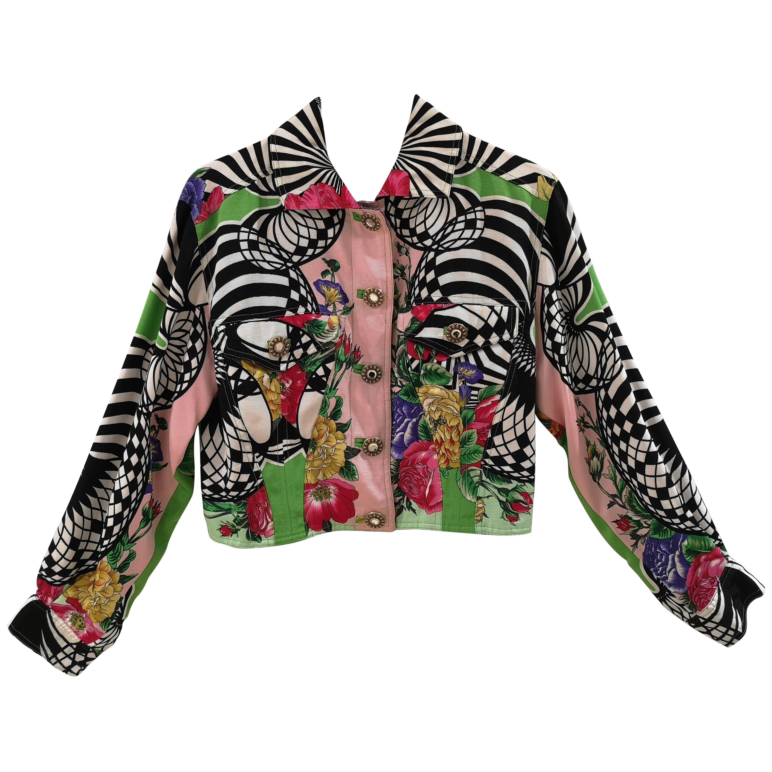 Versus by Gianni Versace Multicoloured Cotton Jacket at 1stDibs