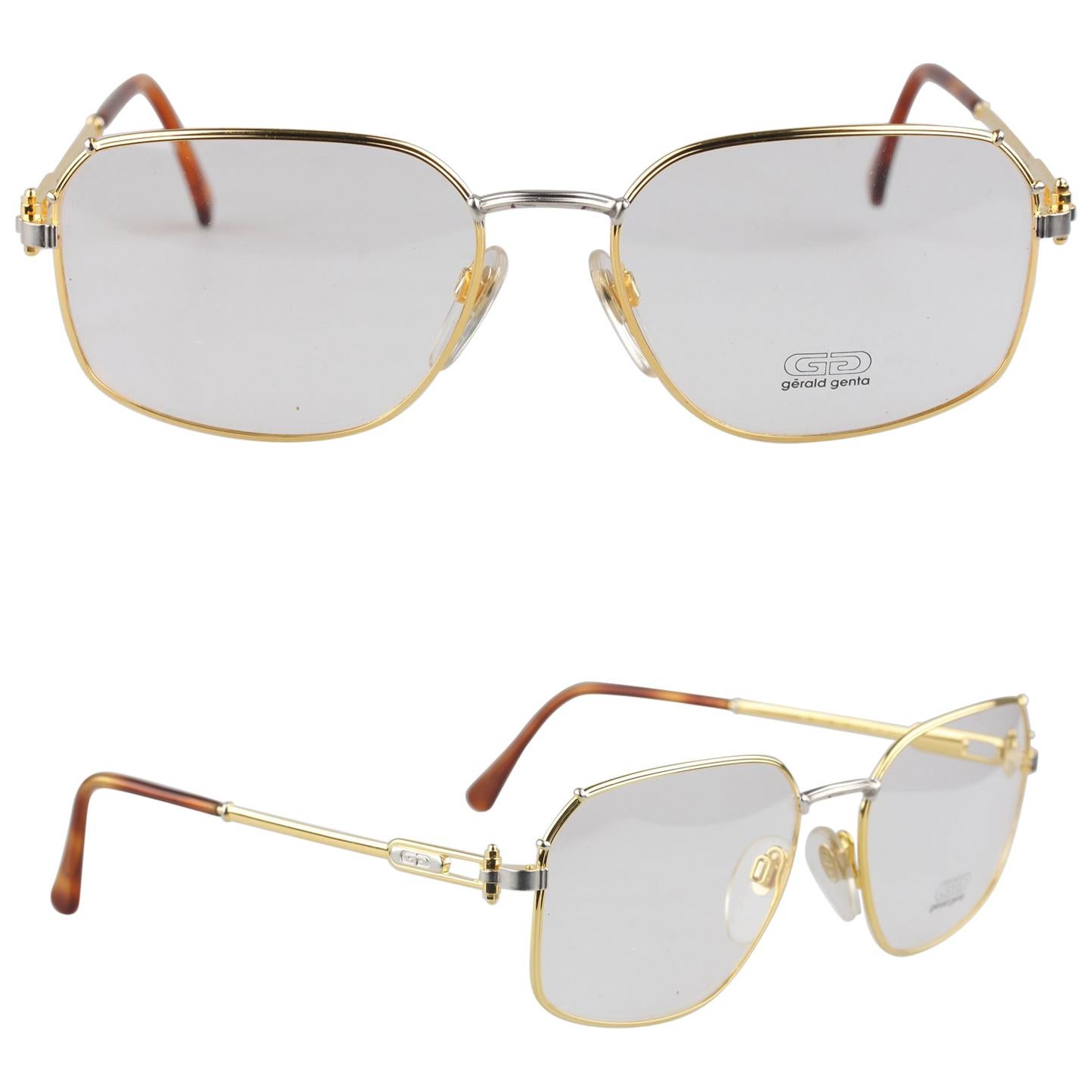 Gerald Genta Rare Vintage Unisex Gold Plated Eyeglasses New Old Stock ...