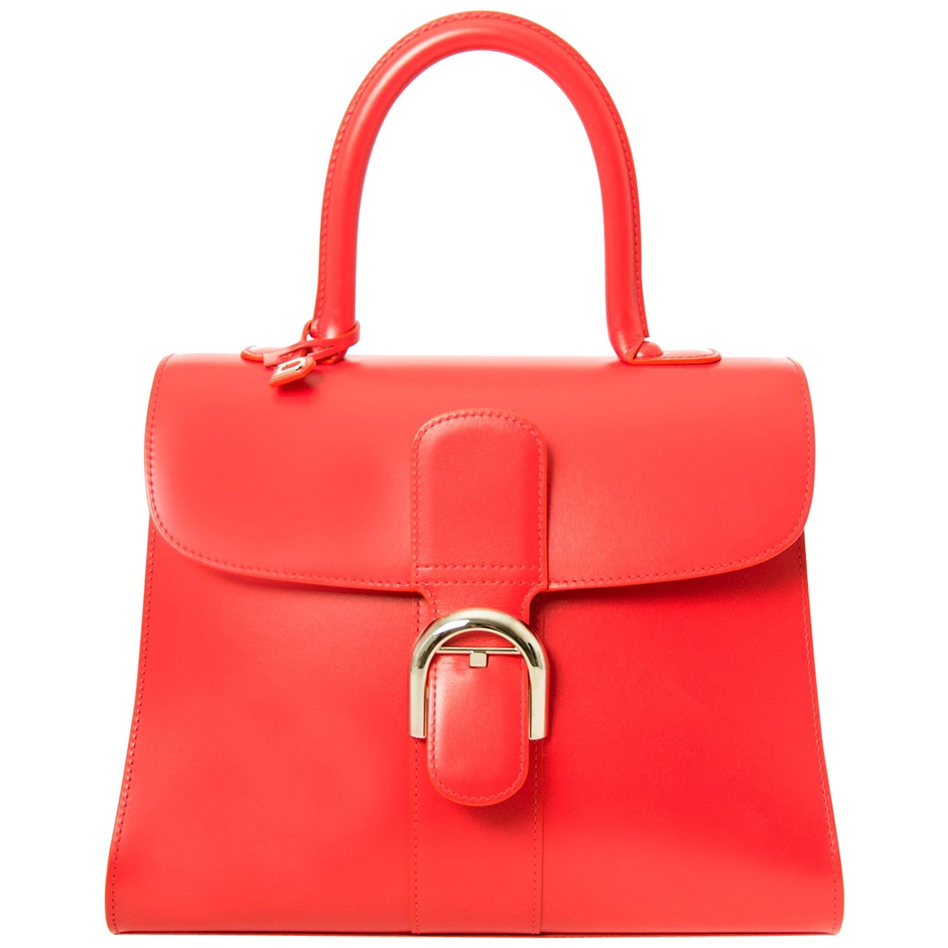 Delvaux Red Le Pin Shoulder Bag at 1stDibs