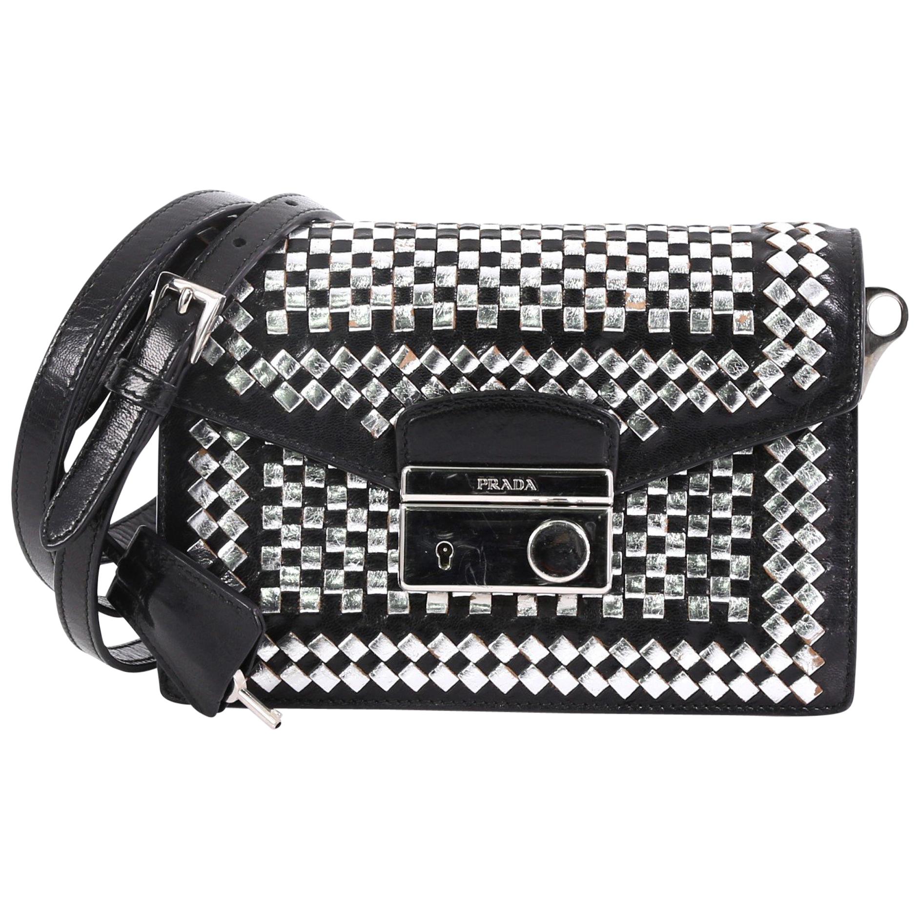 Prada Sound Bag Woven Leather Mini at 1stDibs