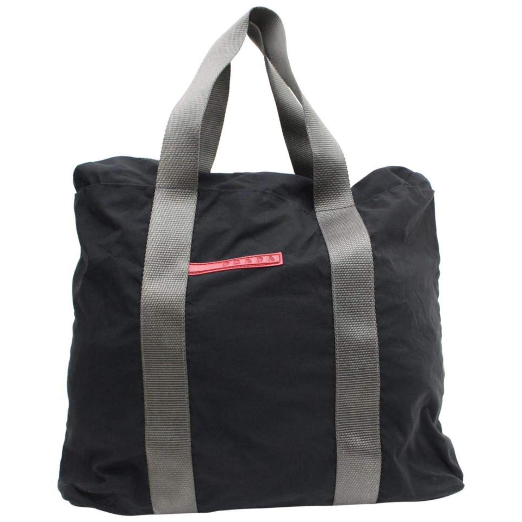 Prada Sports Travel 867955 Black Nylon Tote For Sale at 1stDibs