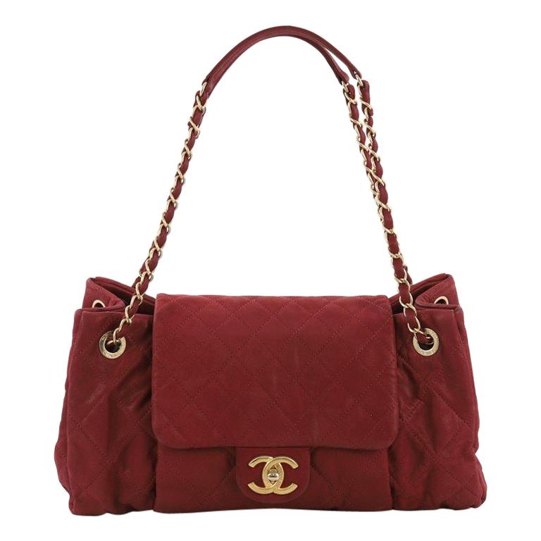 Chanel Chic Quilt Accordion Flap Bag Quilted Iridescent Calfskin Medium ...