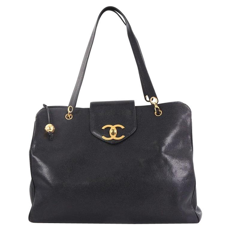 Chanel Vintage Supermodel Weekender Bag Caviar Large at 1stDibs
