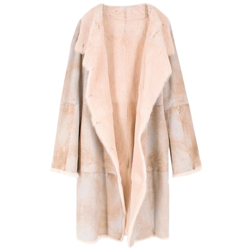 Joseph Cream Rabbit Fur Coat US 4 at 1stDibs