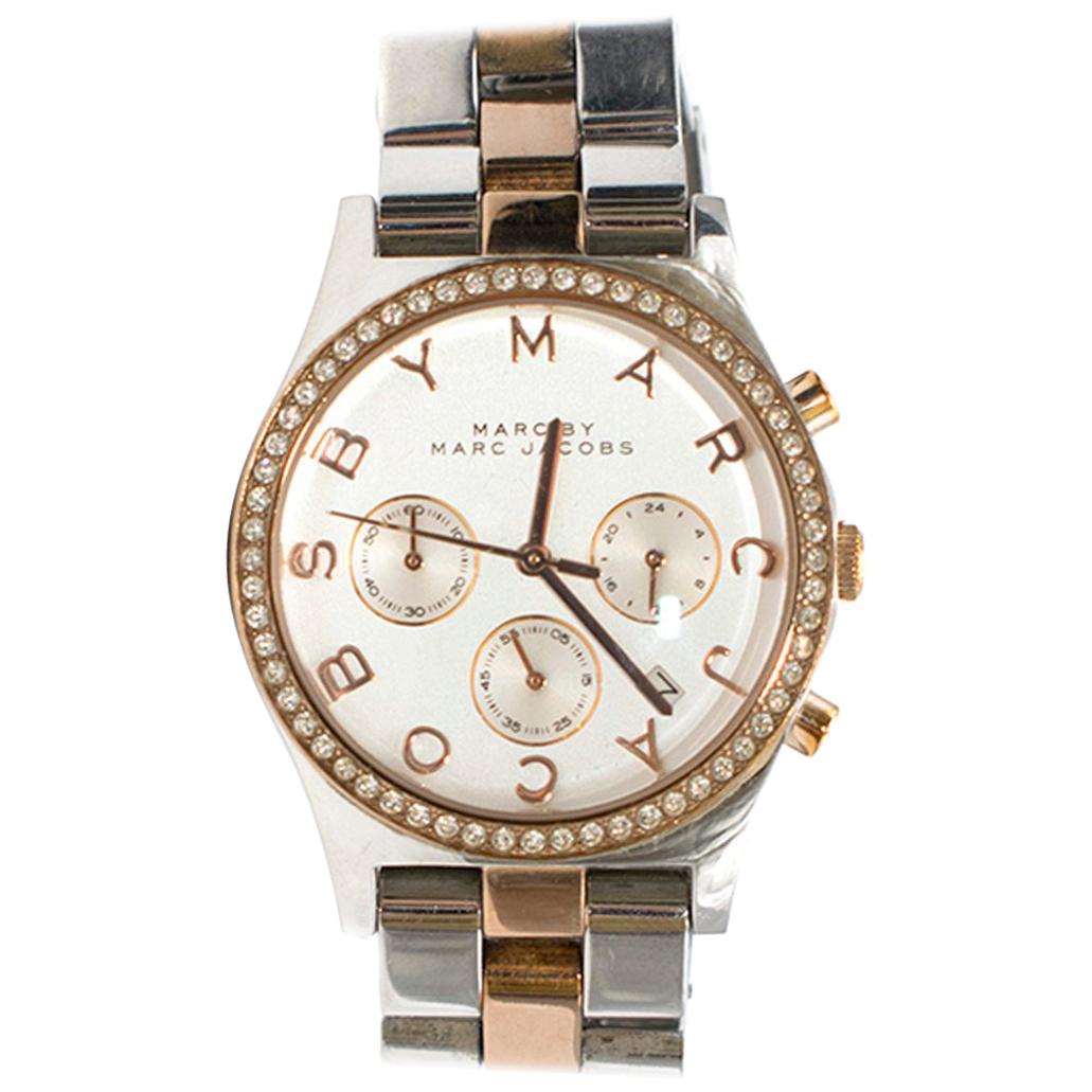 Marc by Marc Jacobs Silver Henry Chronograph Watch For Sale at 1stDibs ...