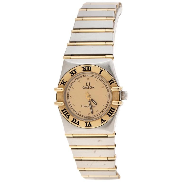 Omega 18K Yellow Gold and Stainless Steel Constellation 795.1080.1 ...