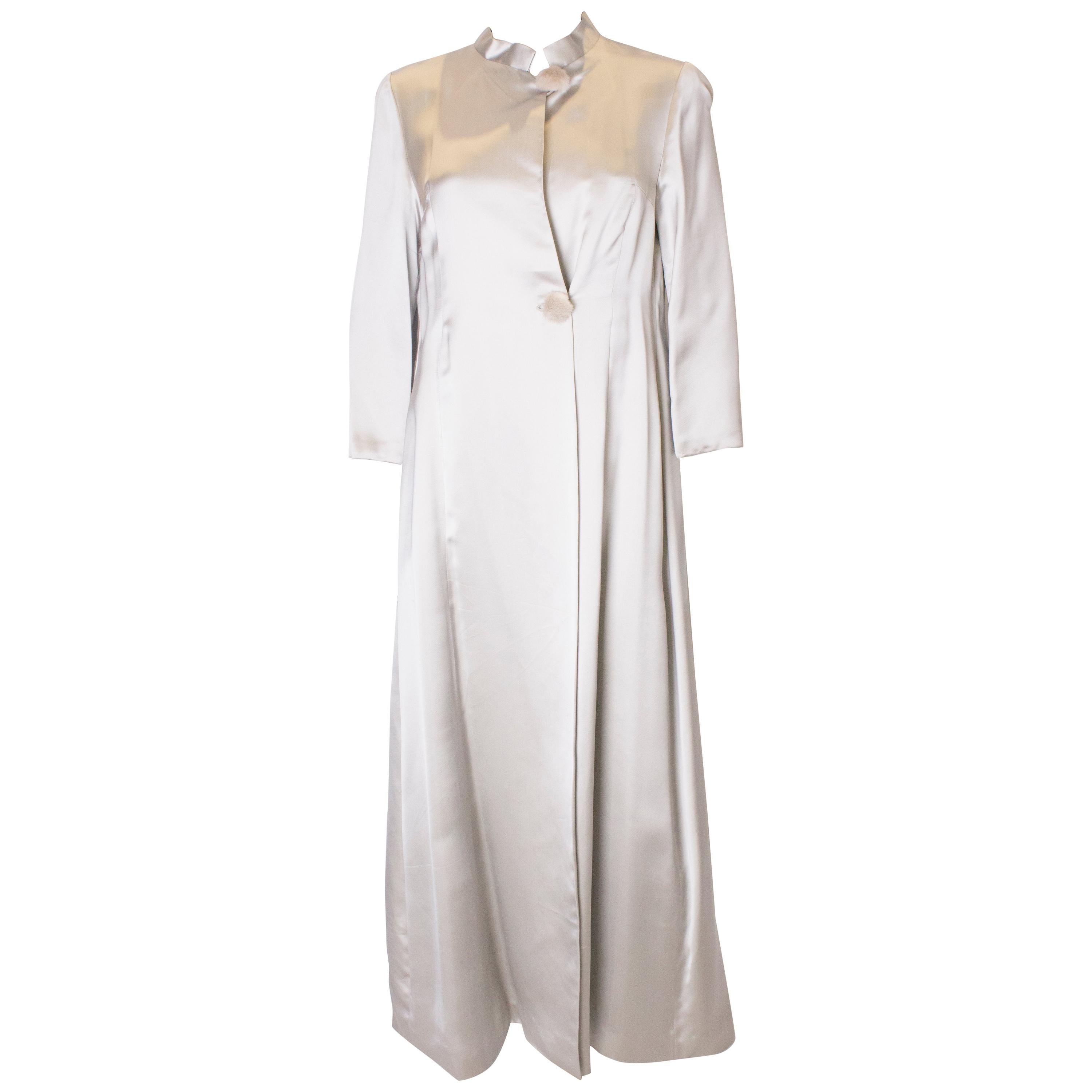 Chic Vintage Satin Evening Coat at 1stDibs | satin evening coat