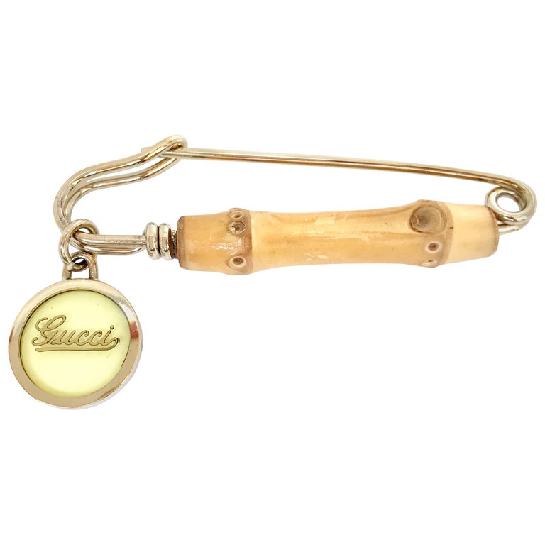 Gucci 1970s Vintage Bamboo Brooch Pin at 1stDibs