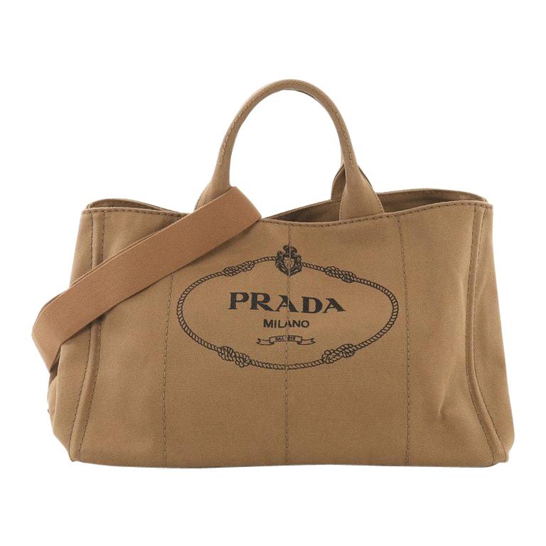 Prada Canapa Convertible Tote Canvas Large at 1stDibs