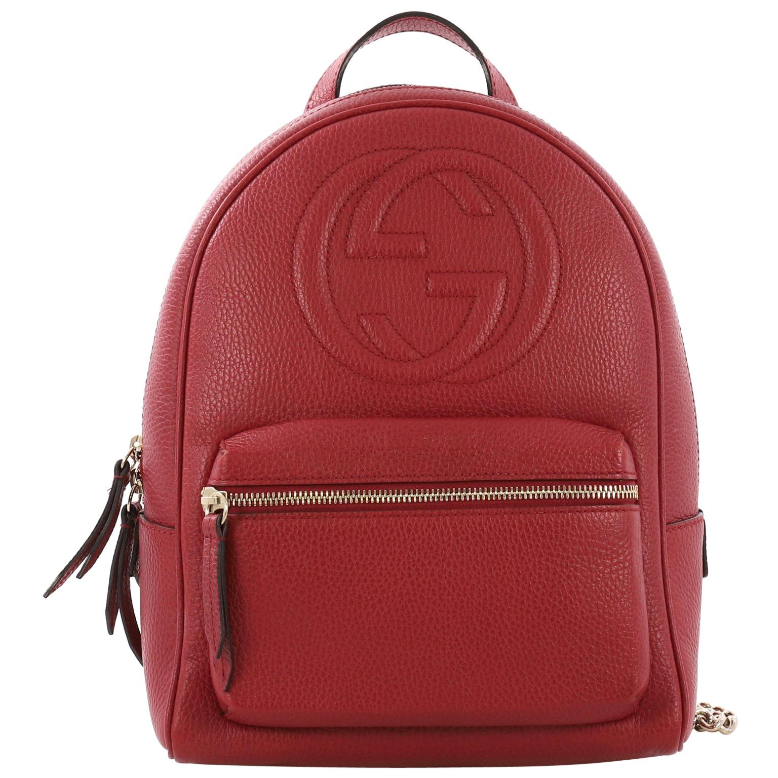 Gucci Soho Chain Backpack Leather at 1stDibs