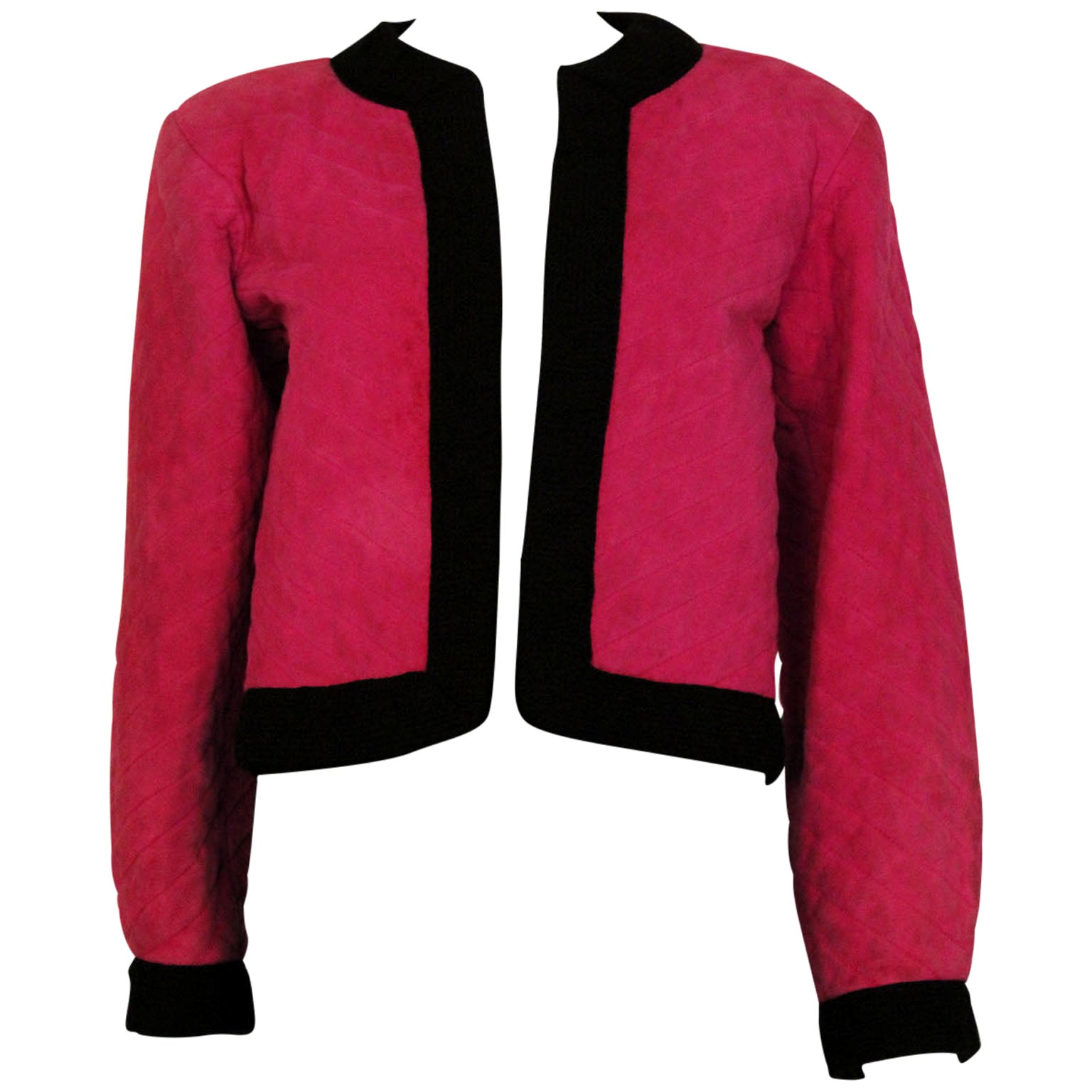 Vintage YVES SAINT LAURENT Ysl Red Mandarin Collar Jacket For Sale at ...