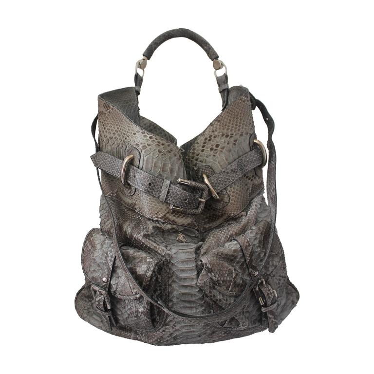 Burberry Grey Python Hobo-Style Large Tote at 1stDibs