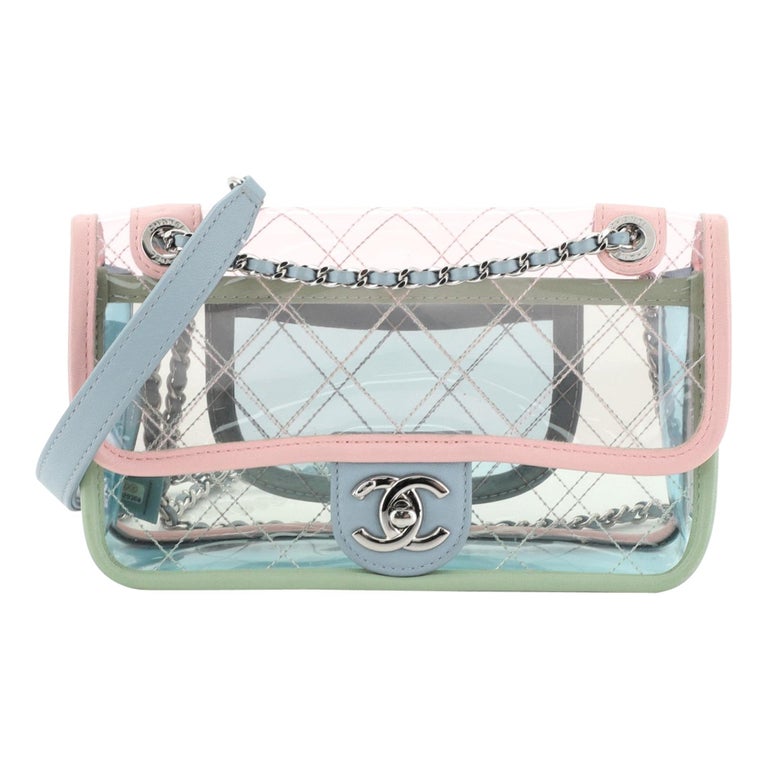 Chanel Coco Splash Flap Bag Quilted PVC With Lambskin Small at 1stDibs
