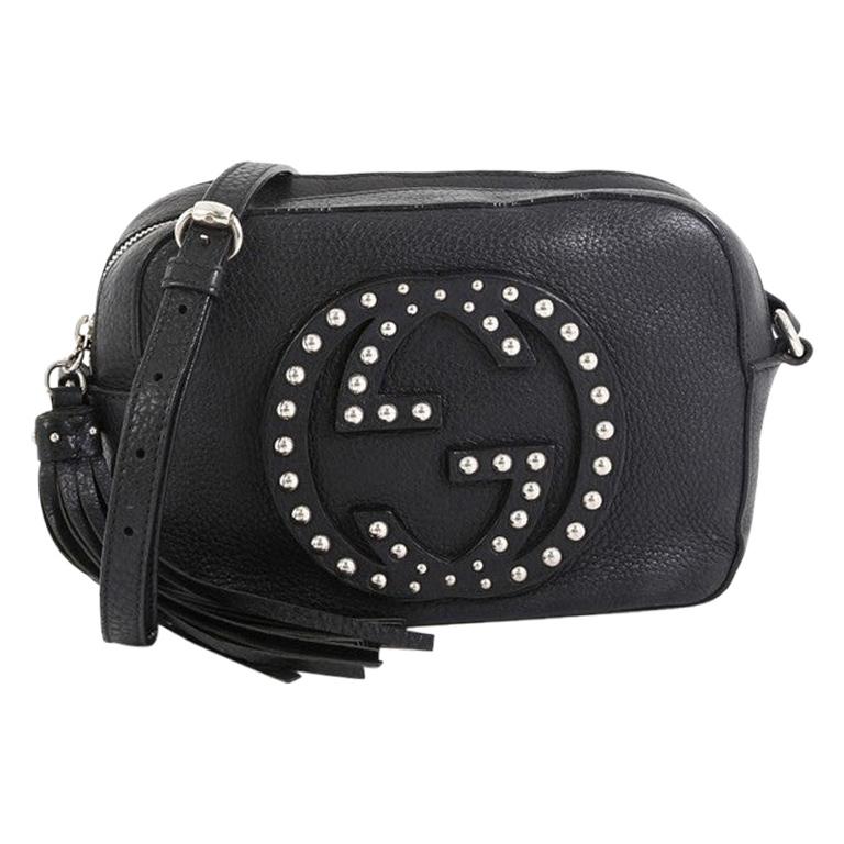Gucci Soho Disco Crossbody Bag Studded Leather Small at 1stDibs