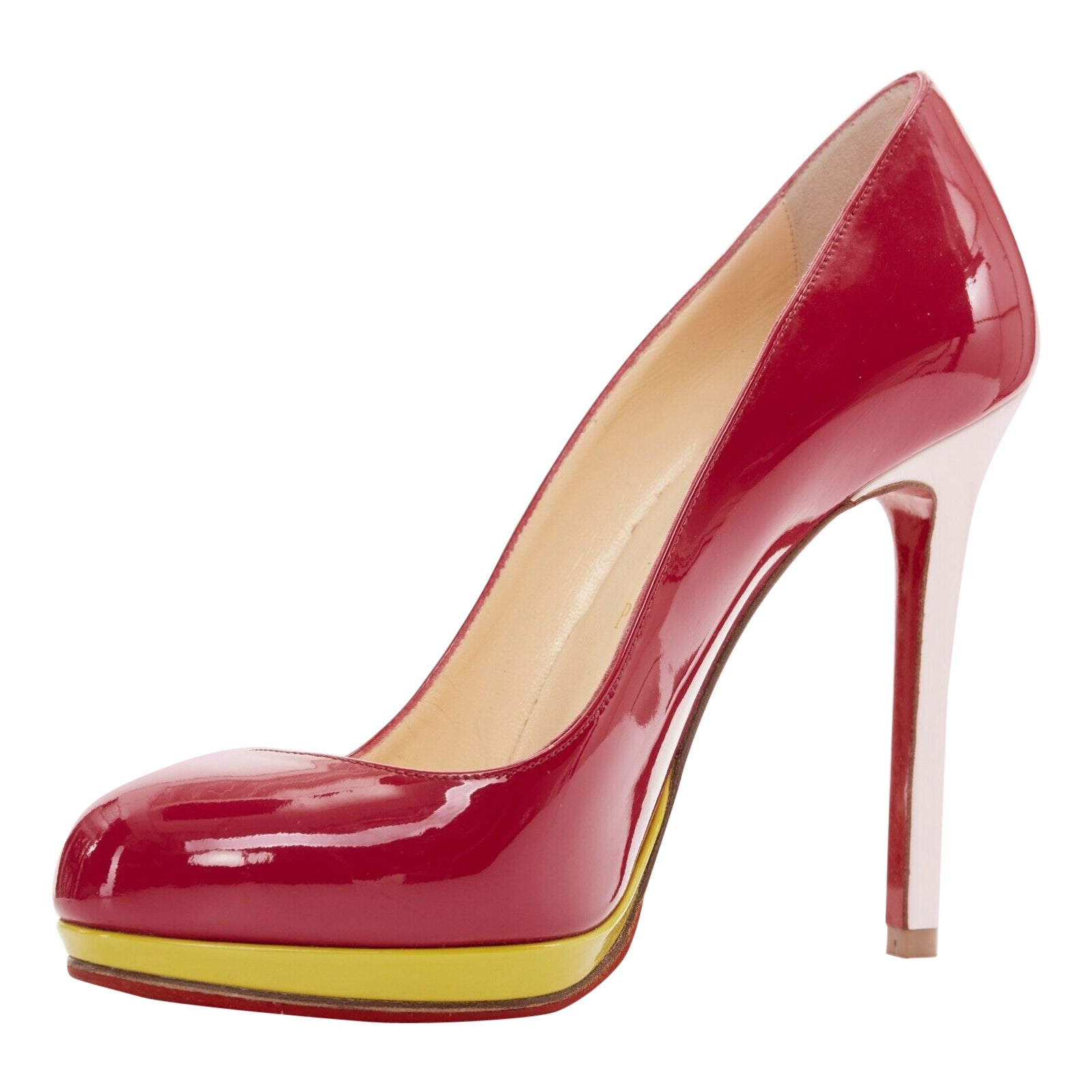Christian Louboutin Fuchsia Patent Leather So Kate Pointed Toe Pump ...