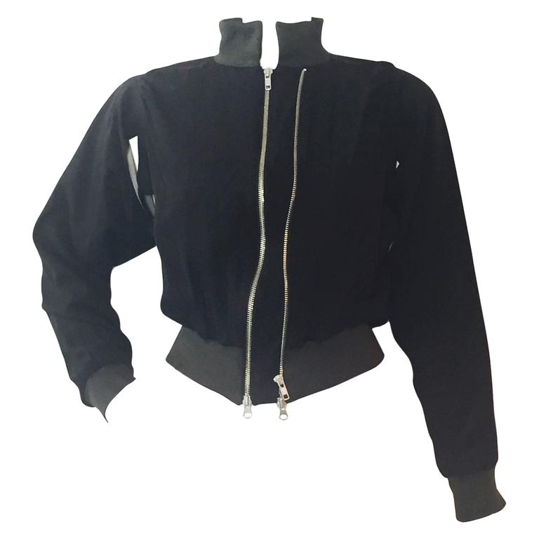Yohji Yamamoto Re-Imagined Bomber Jacket in Rayon w/ Vents at 1stDibs ...