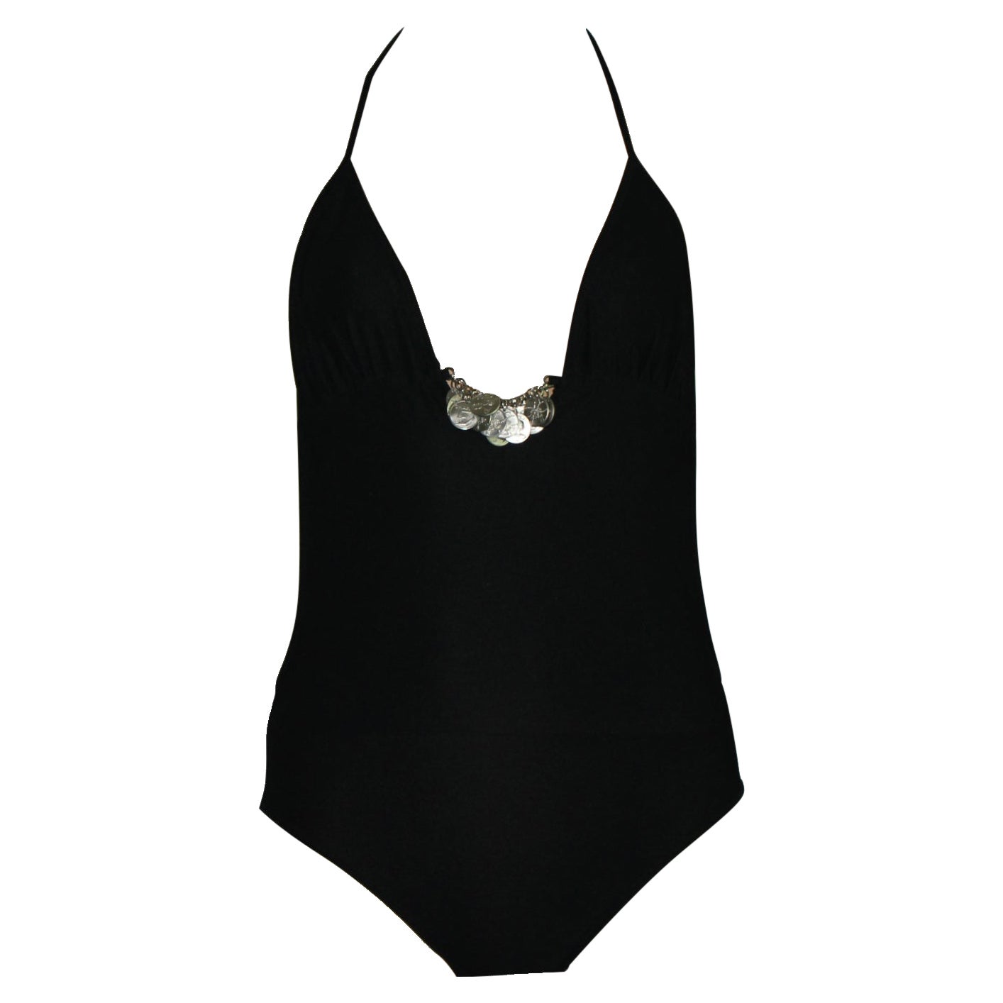Chanel Black and White CC One-Piece Swimsuit at 1stDibs