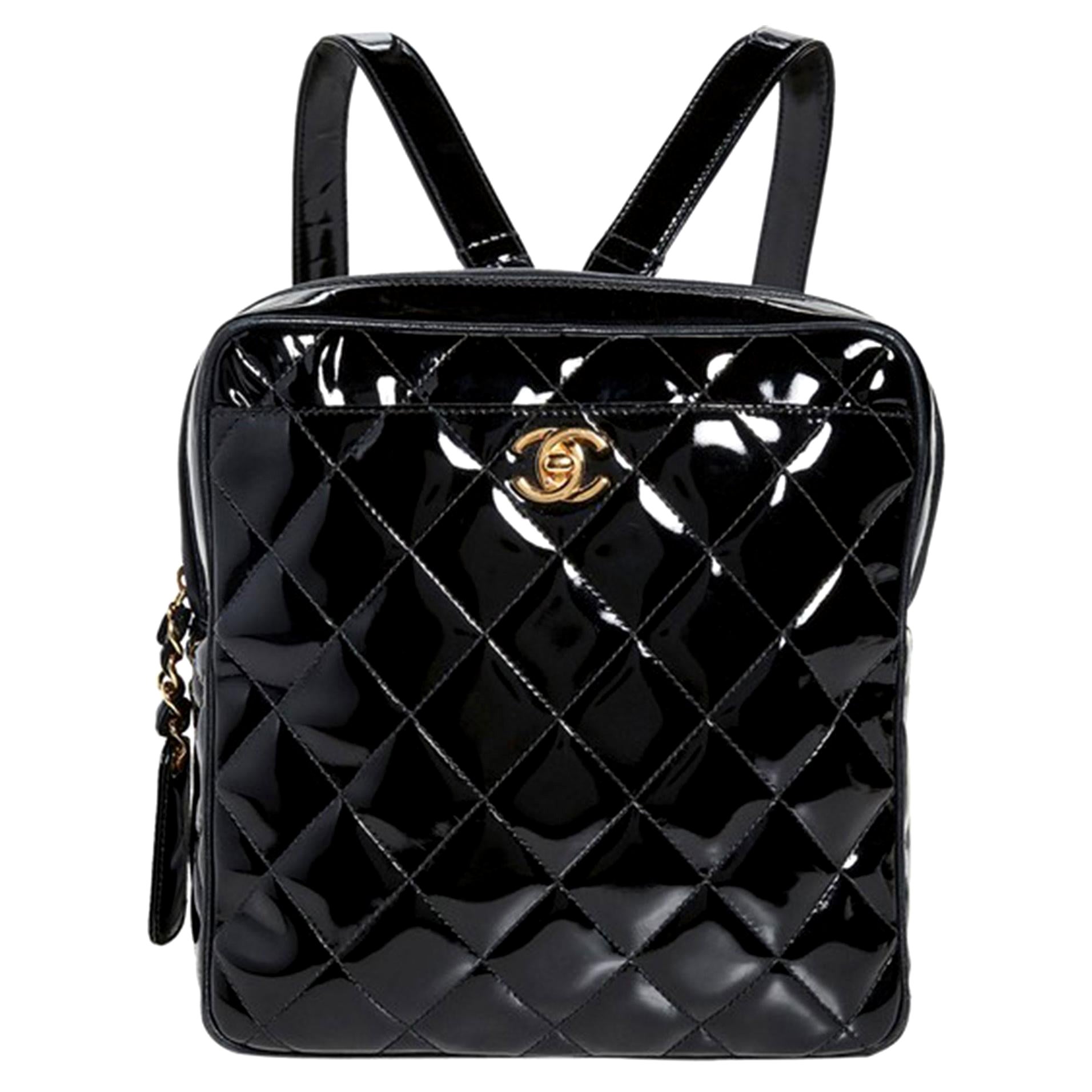 2008 Chanel Black Quilted Coated Canvas Convertible Backpack at 1stDibs ...