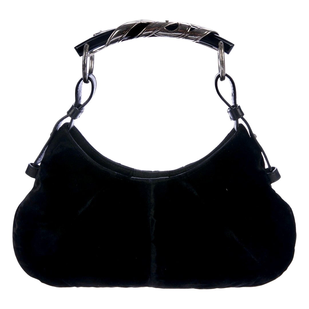 YVES SAINT LAURENT Tom Ford Deer Antler Style Black Leather Purse at ...