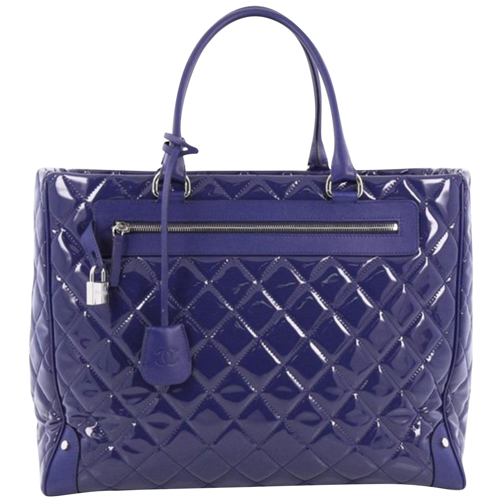 CHANEL c.2002 Red White Blue CC Surf Wave Canvas Beach Bag Large Tote ...