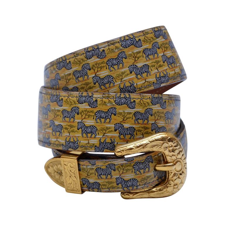 HERMES Zebra Belt Mint at 1stDibs