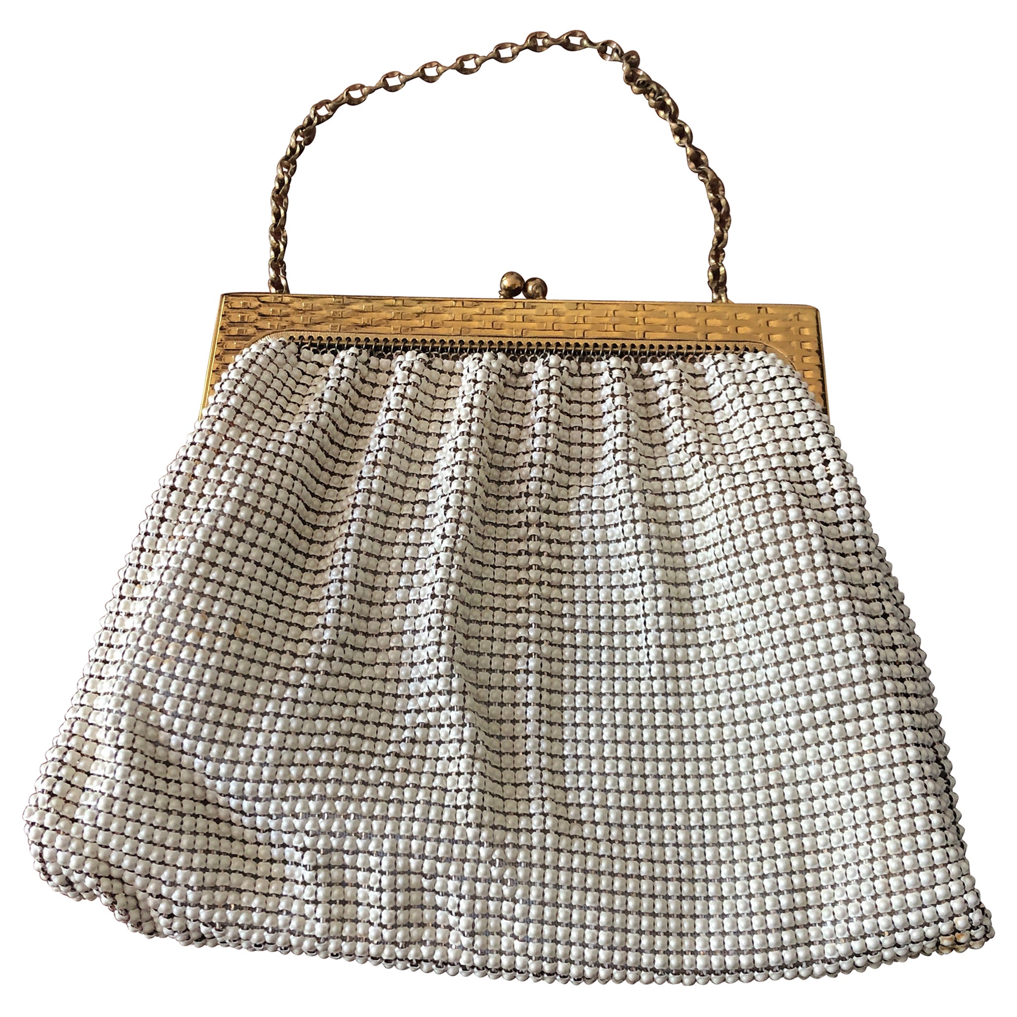 1920's Antique Vintage Whiting and Davis Mesh Purse Flapper Bag at 1stDibs