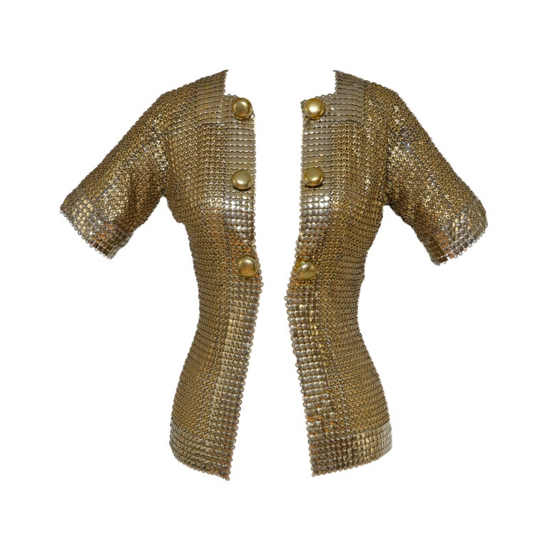 Paco Rabanne Chain Mail Metal Jacket, Early 1968 at 1stDibs | chainmail ...