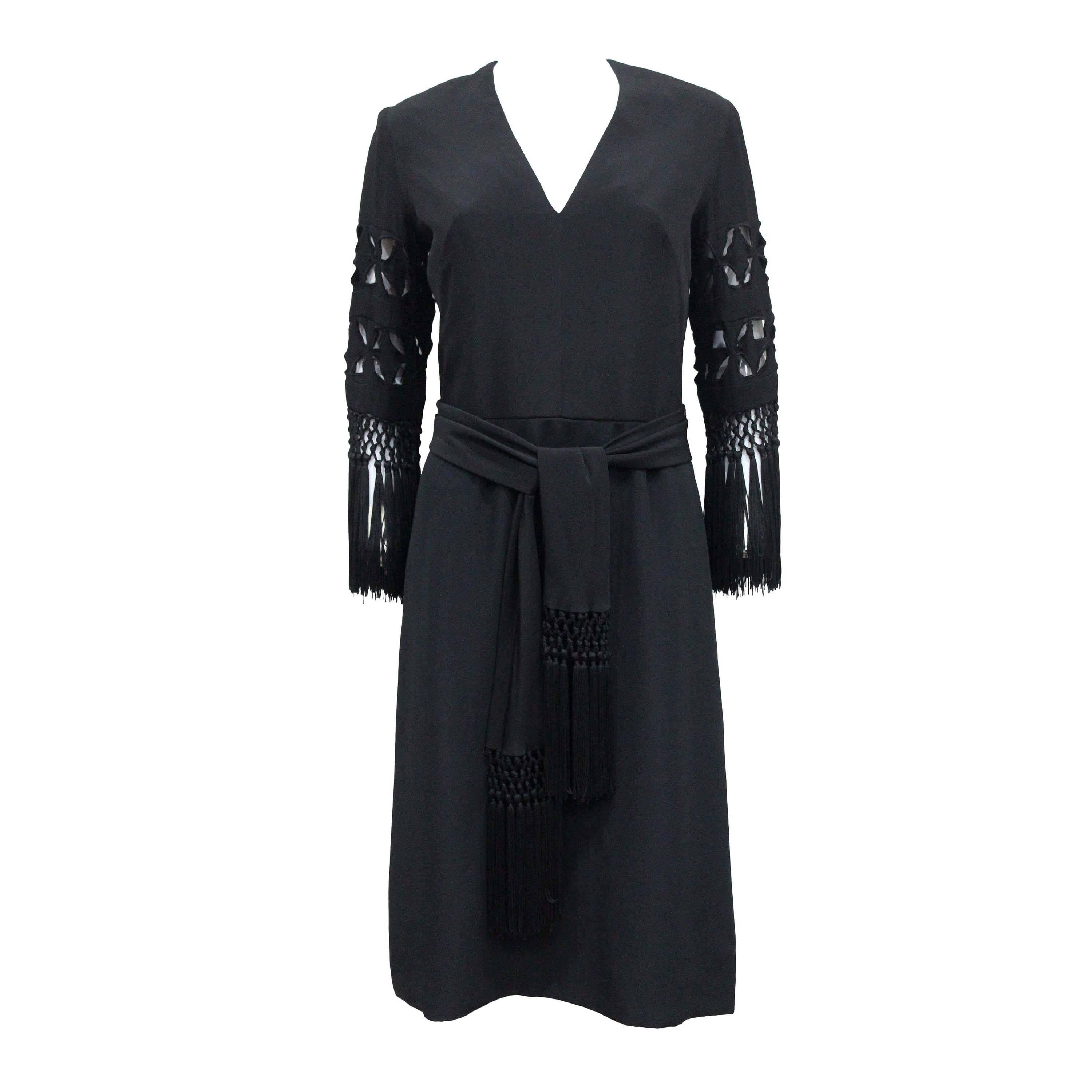 Exceptional 1940s British Couture Black Silk Cocktail Dress by Rahvis ...