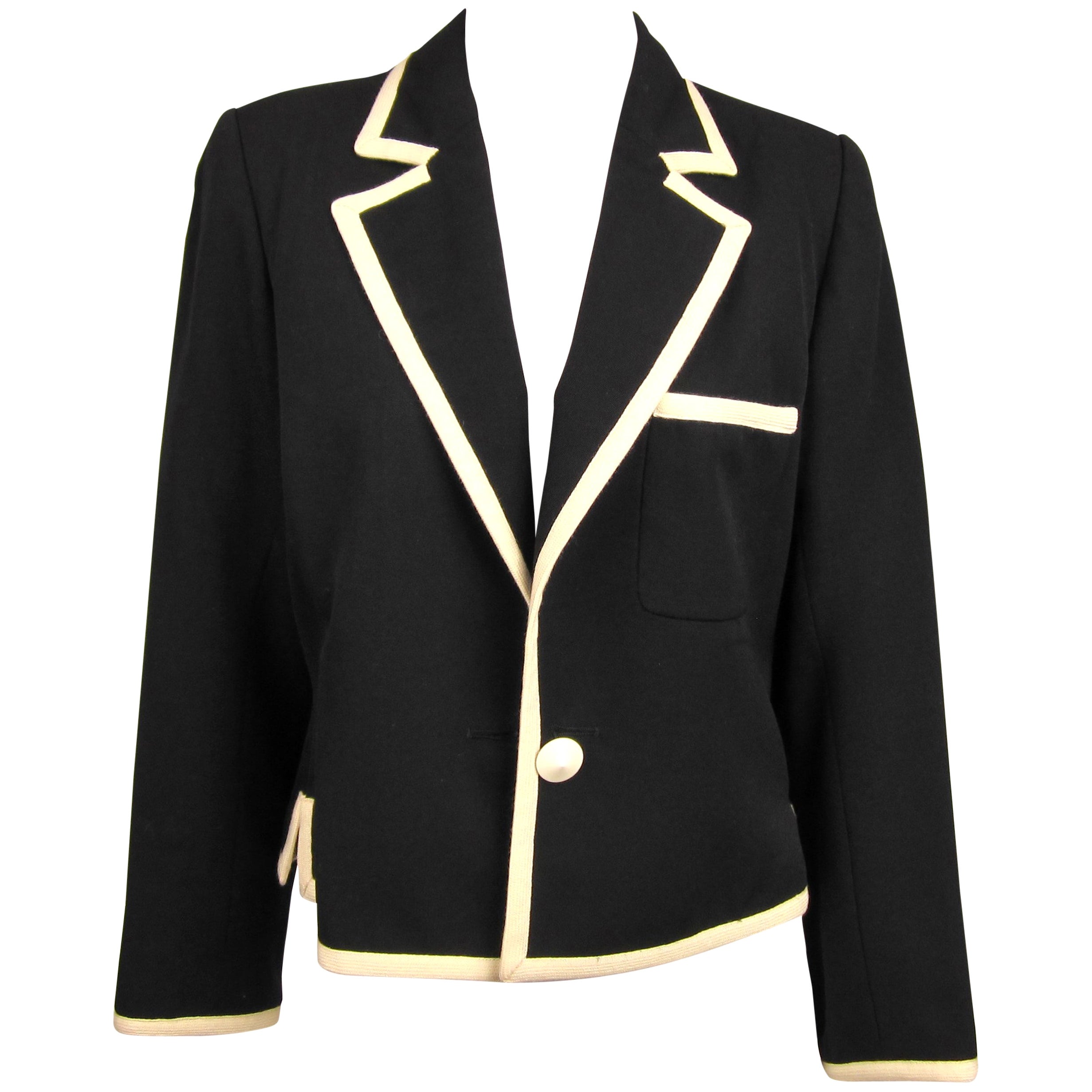 Yves Saint Laurent Jacket Gold and Black Silk Evening Jacket 38 YSL For ...