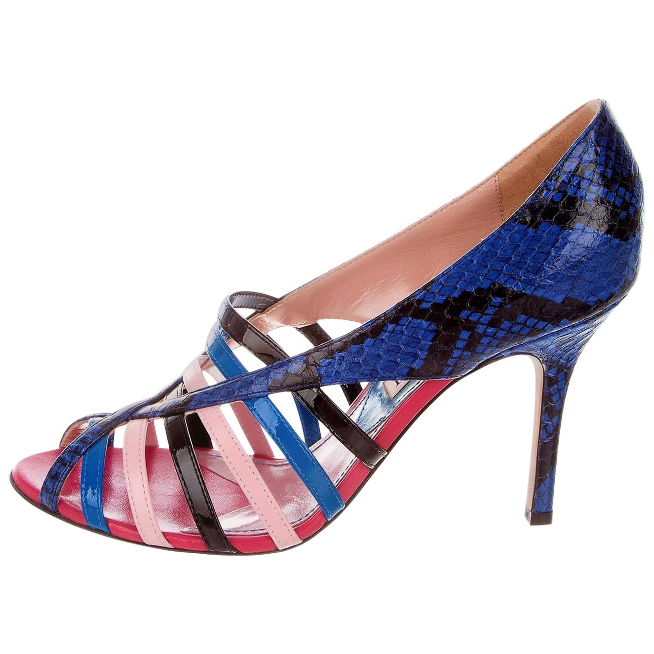 NEW Emilio Pucci Signature Print Mules Heels Shoes For Sale at 1stDibs