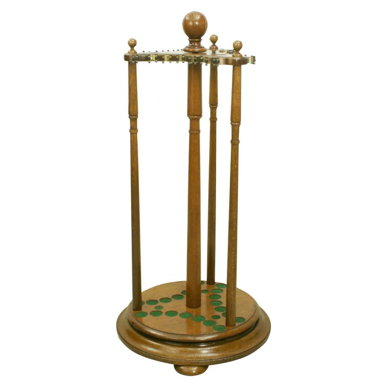 Vintage Billiard, Snooker Revolving Cue Rack at 1stDibs | antique cue ...