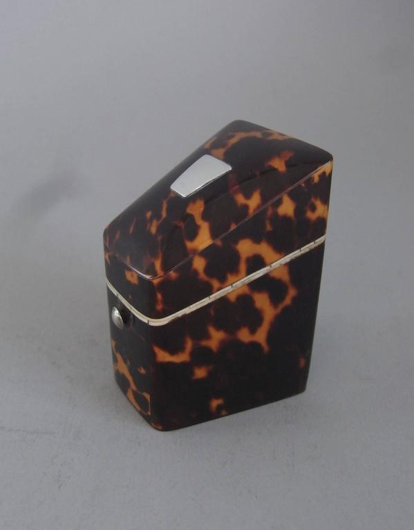 A rare Tortoiseshell Needle case, unusually modelled as a Georgian ...
