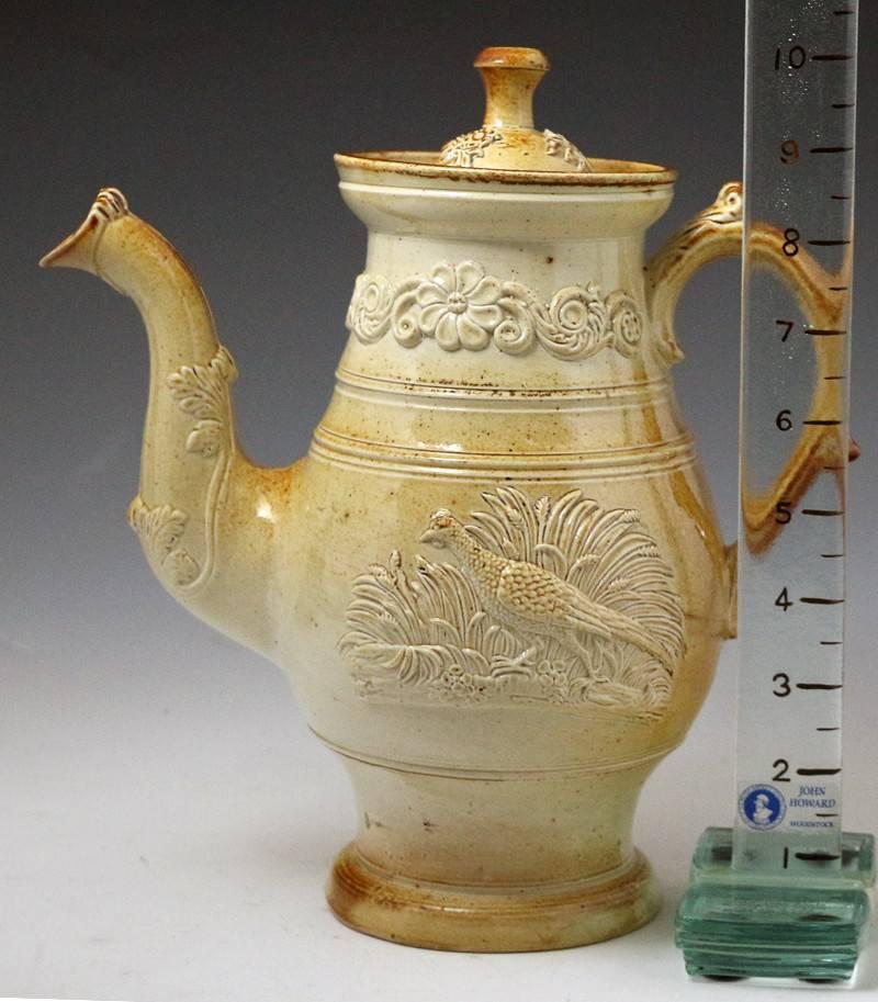 Brampton Stoneware Saltglaze Coffee Pot, Early 19th Century, Derbyshire ...