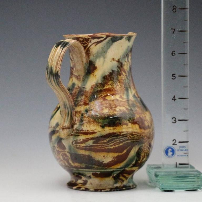 Staffordshire Pottery Agateware Jug, Mid-18th Century, England at 1stDibs