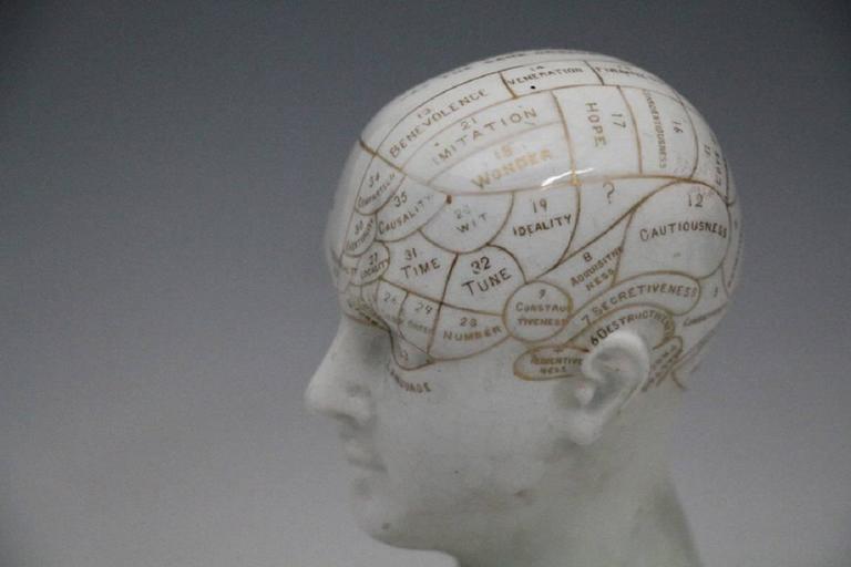 Antique English Pottery Phrenology Head Quill or Pen Holder, circa 1835 ...