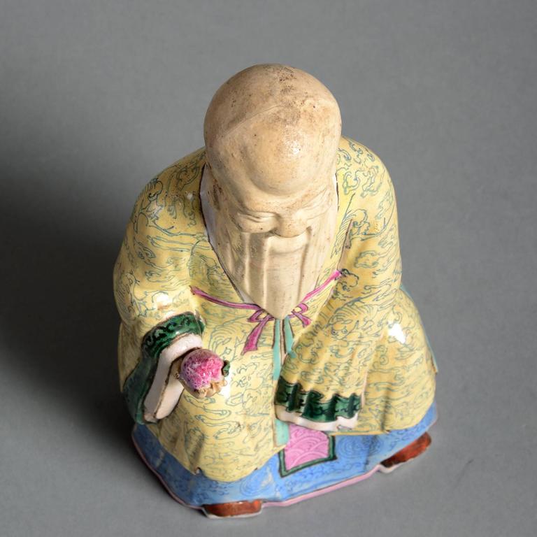 19th Century Qing Dynasty Porcelain Figure of a Chinese Immortal For ...