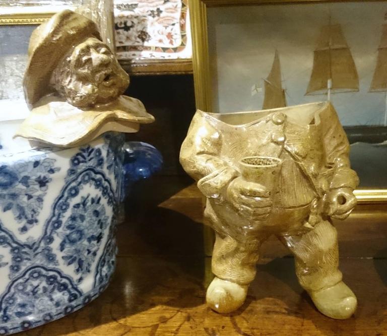Antique Dutch Drunkard Salt Glazed Figure For Sale at 1stDibs