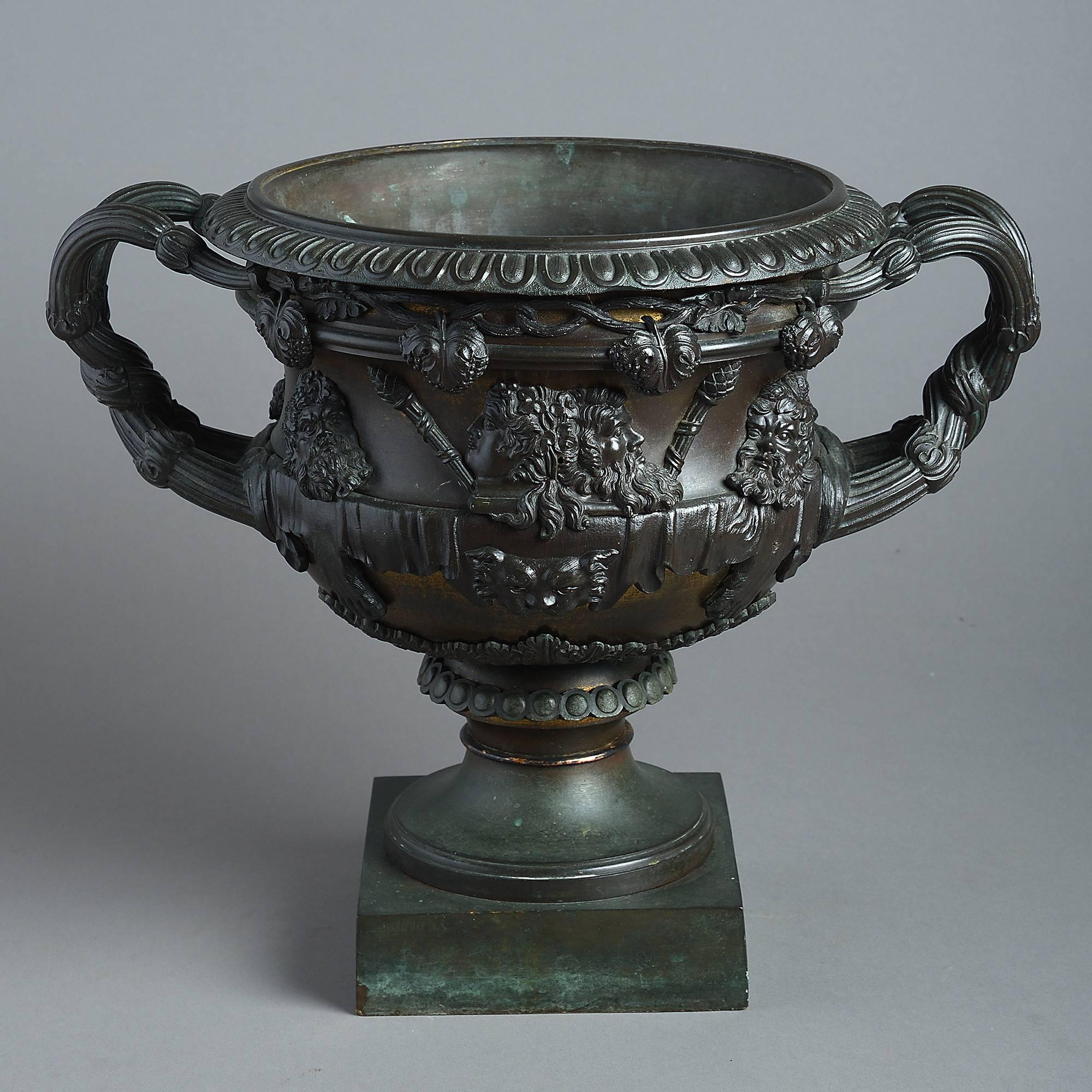 19th Century Regency Period Bronze Reduction of the Warwick Vase at ...