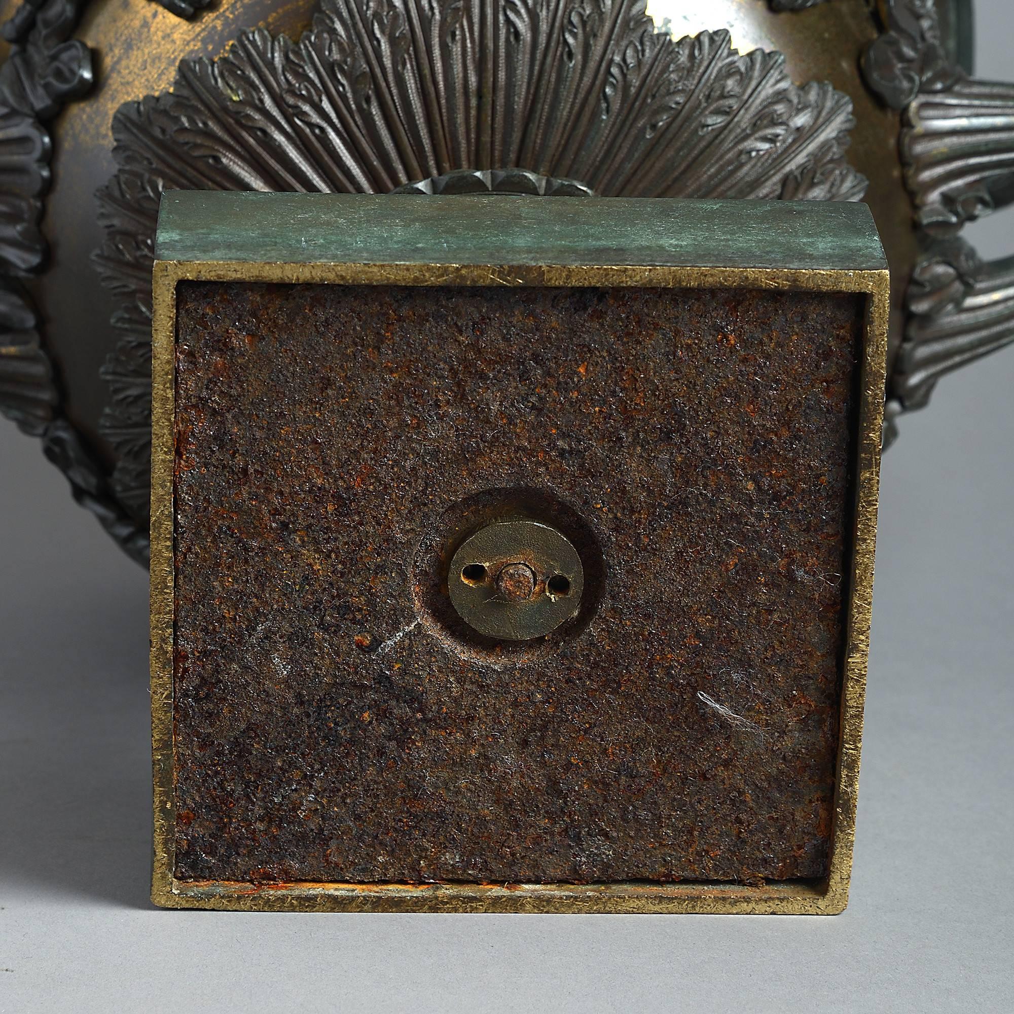 19th Century Regency Period Bronze Reduction of the Warwick Vase at ...