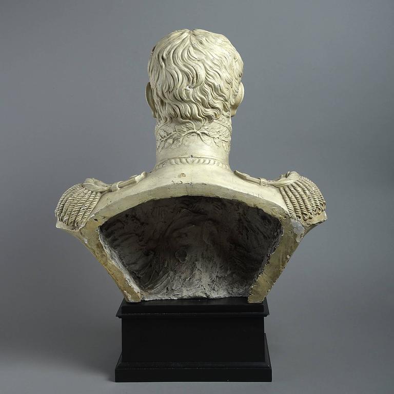 19th Century Plaster Bust of a French Army Officer on Architectural ...