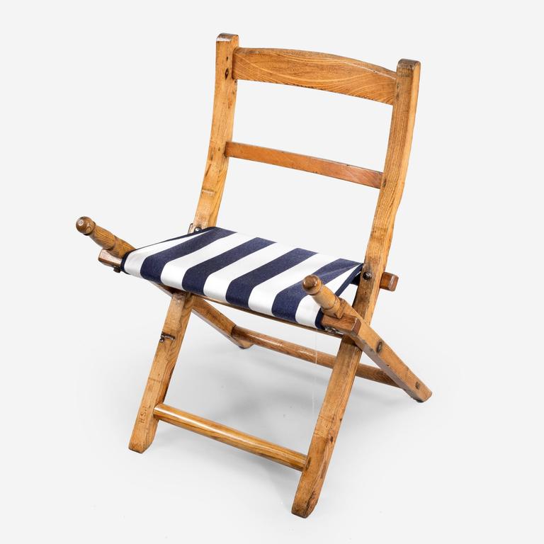 Set of Ship's First Class Folding Chairs at 1stDibs