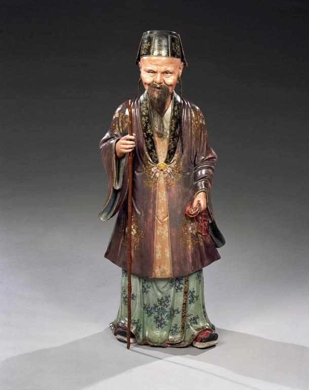 Pair of George III Polychrome Decorated Nodding Head Figures For Sale ...