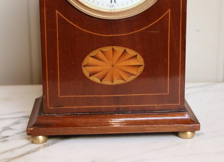 Edwardian Mahogany and Inlay Mantel Clock at 1stDibs