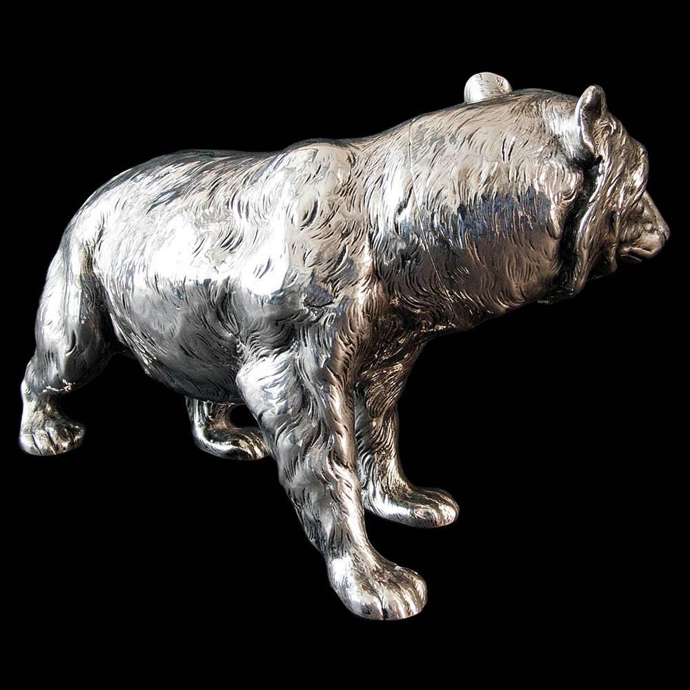 Antique Silver Bear at 1stDibs