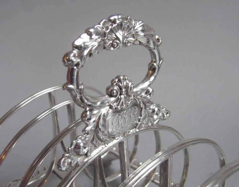 Very Fine George III Toast Rack Made in London in 1805 by Emes and ...