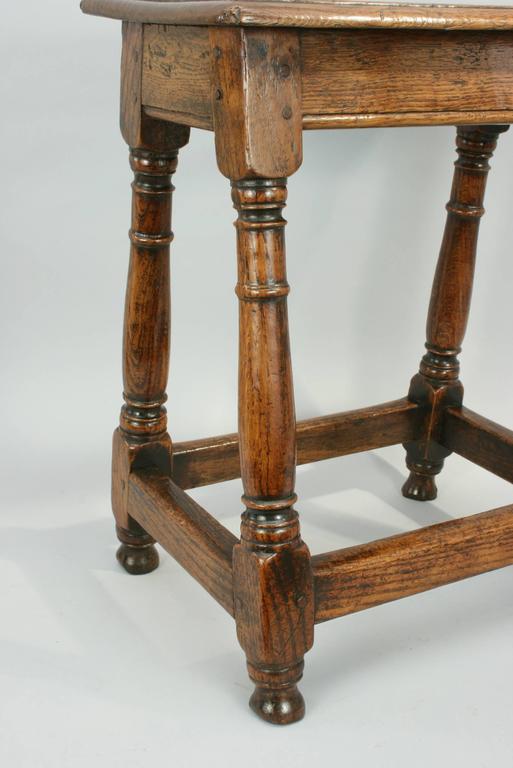Antique Early Oak Joint Stool at 1stdibs