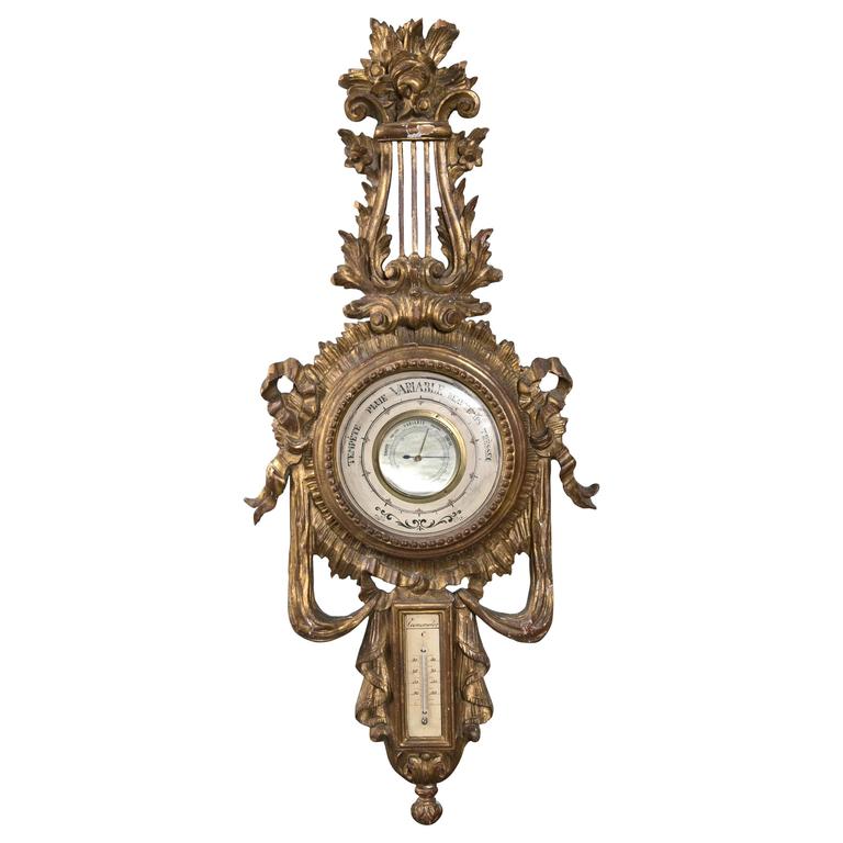 Italian Giltwood Barometer at 1stDibs