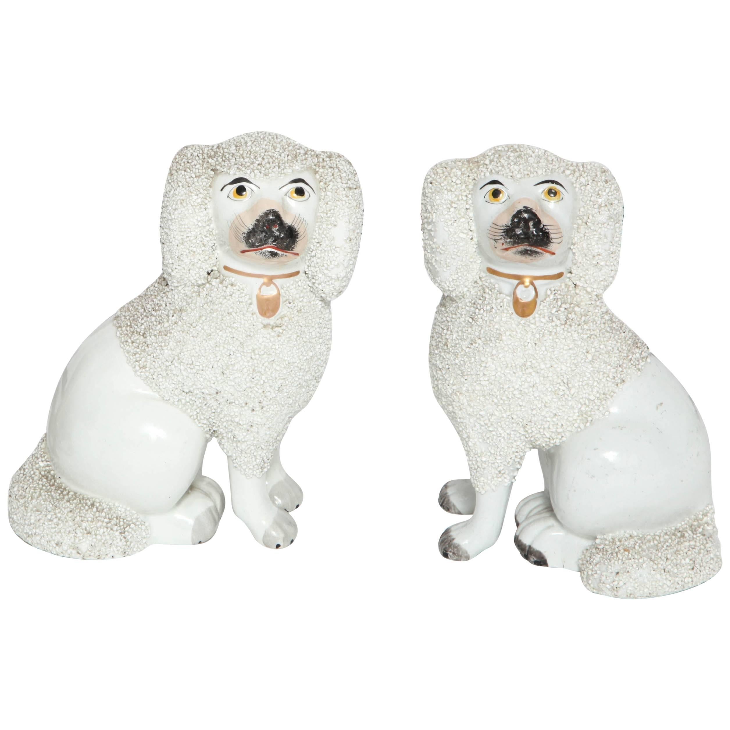 Pair of ceramic dogs For Sale at 1stDibs